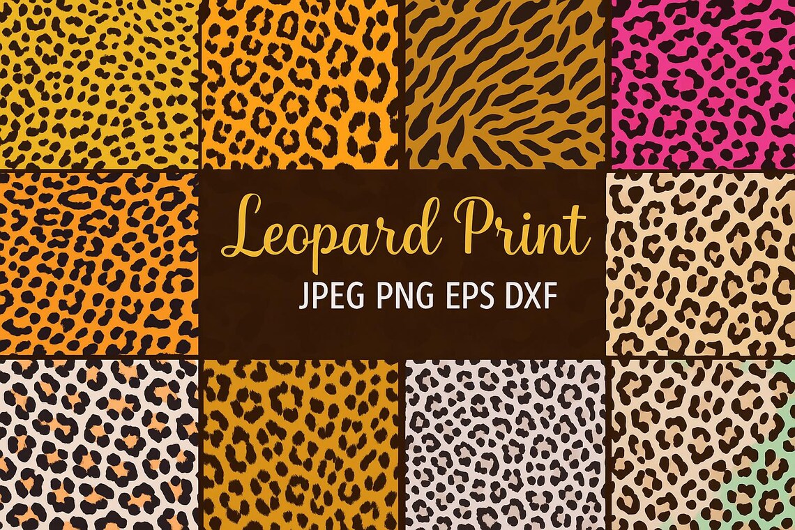 Leopard Print Pattern Svg Bundle ,leopard Pattern Svg Repeating Pattern ...
