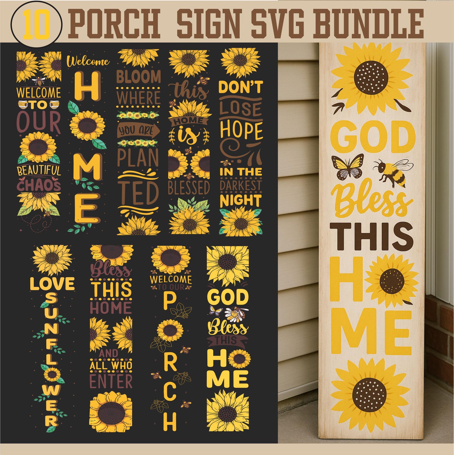 Porch Sign Svg,bundle Welcome Porch Sign Svg,home Sweet Home Porch Sign ...