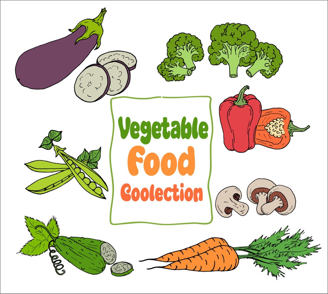 Vegetable SVG Bundle, Vegetables SVG, Vegetable Clip Art, Vegetable ...