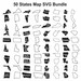 50 States Map SVG Bundle - SVG Files State Svg Bundle Vector Images ...