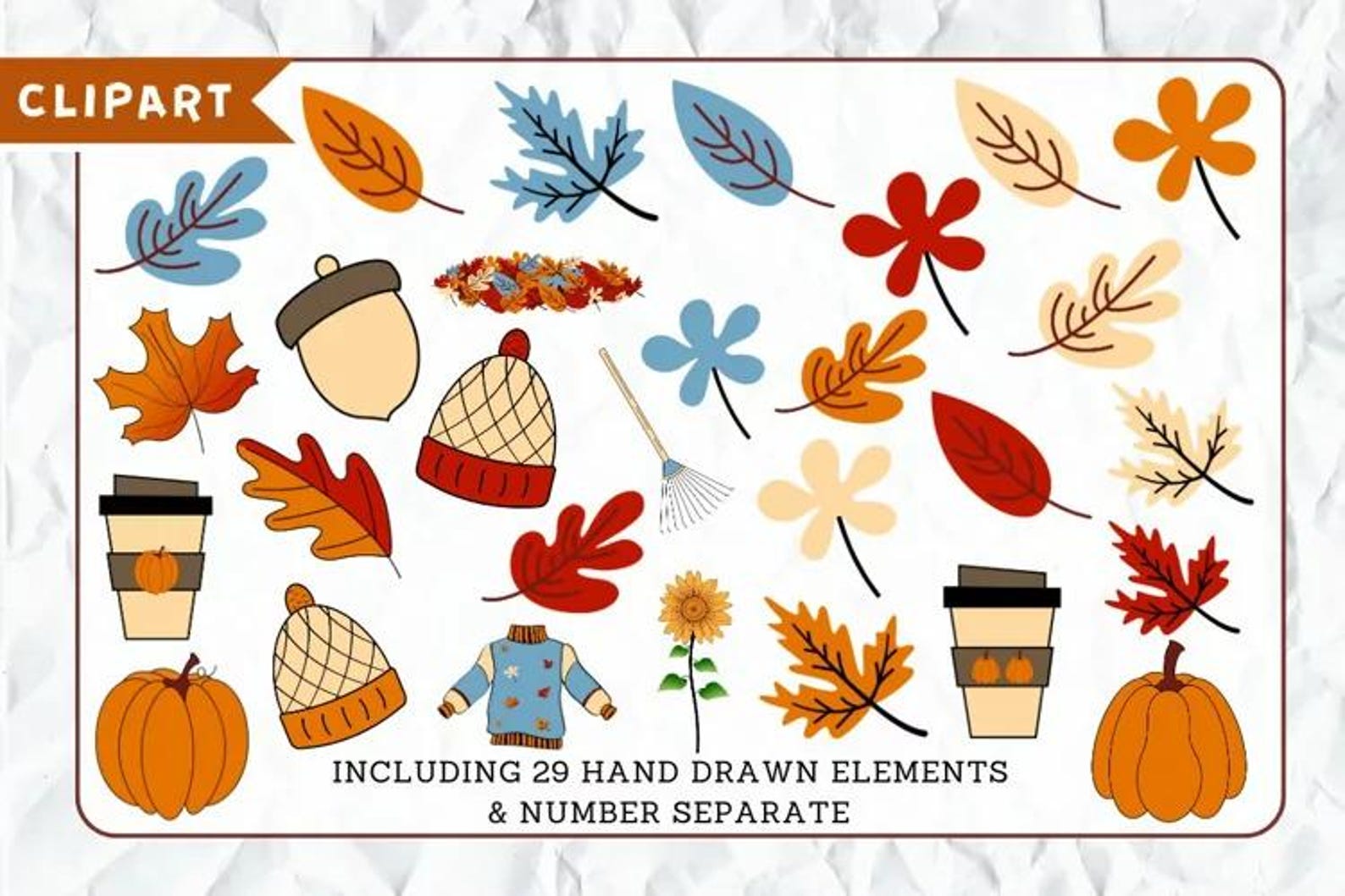 Fall Doodle Alphabet Bundle With Hand Drawn Clipart&accessories, Autumn ...