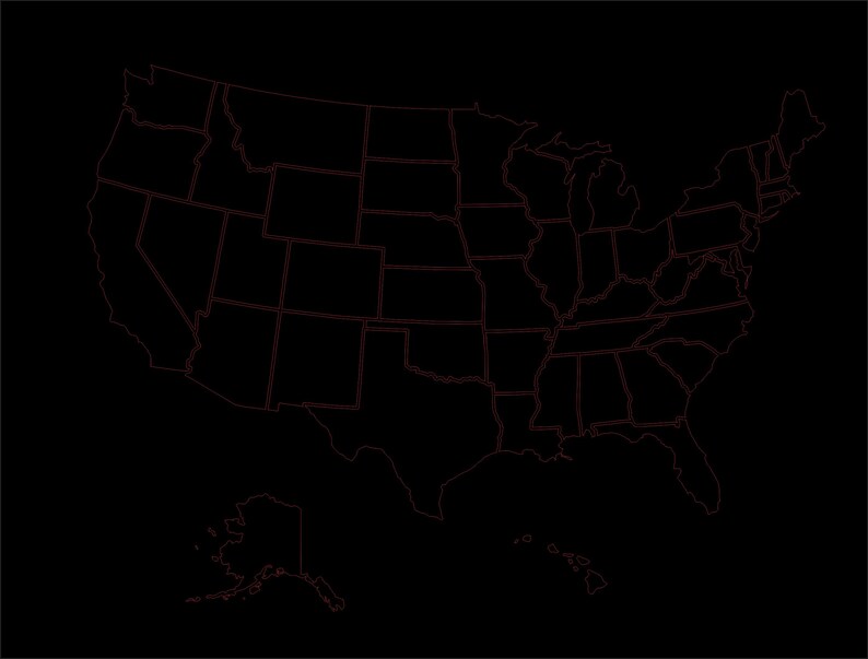 50 States Map SVG Bundle - SVG Files State Svg Bundle Vector Images ...