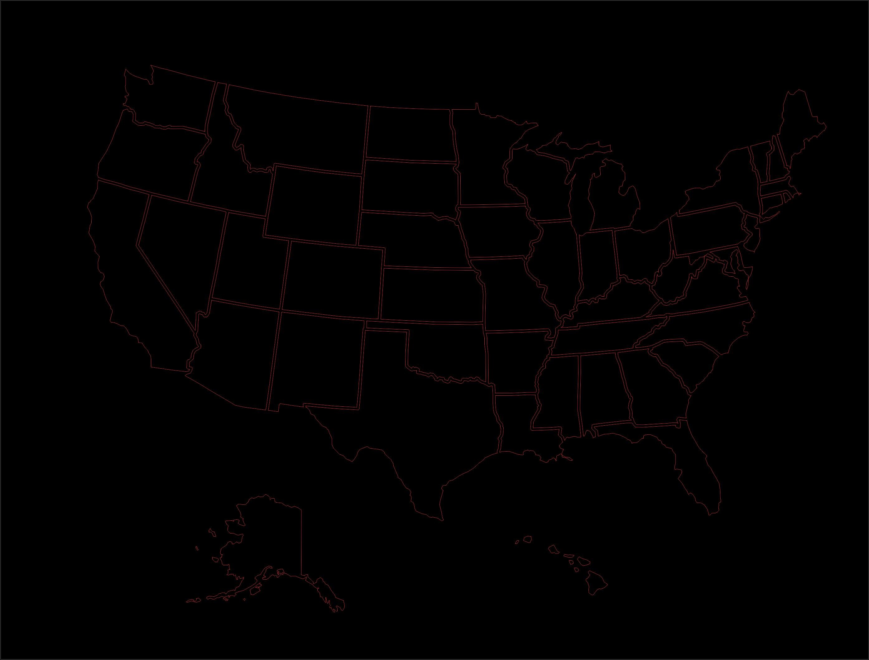 50 States Map SVG Bundle - SVG Files State Svg Bundle Vector Images ...