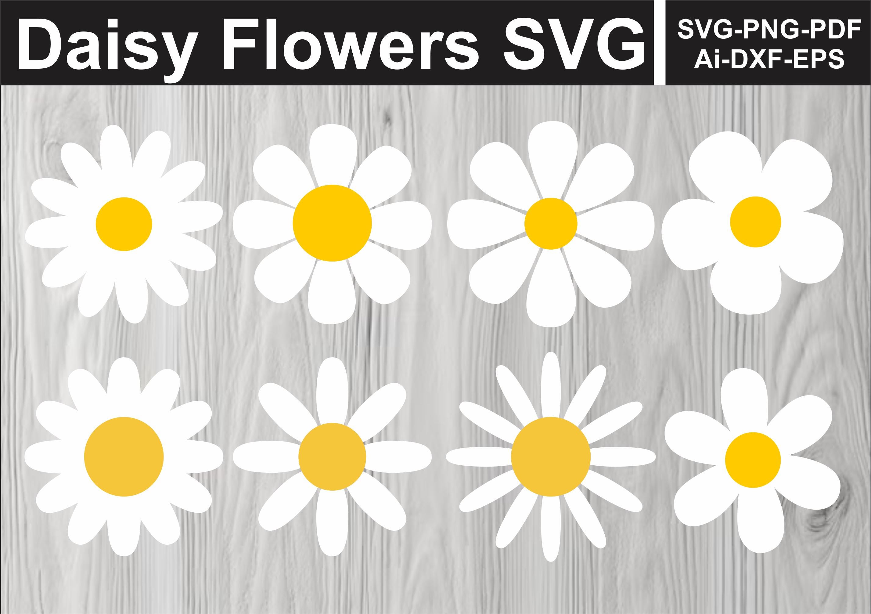 Daisy Svg Bundle, Clipart Cut Files for Cricut Cameo, Vector Cutfile ...