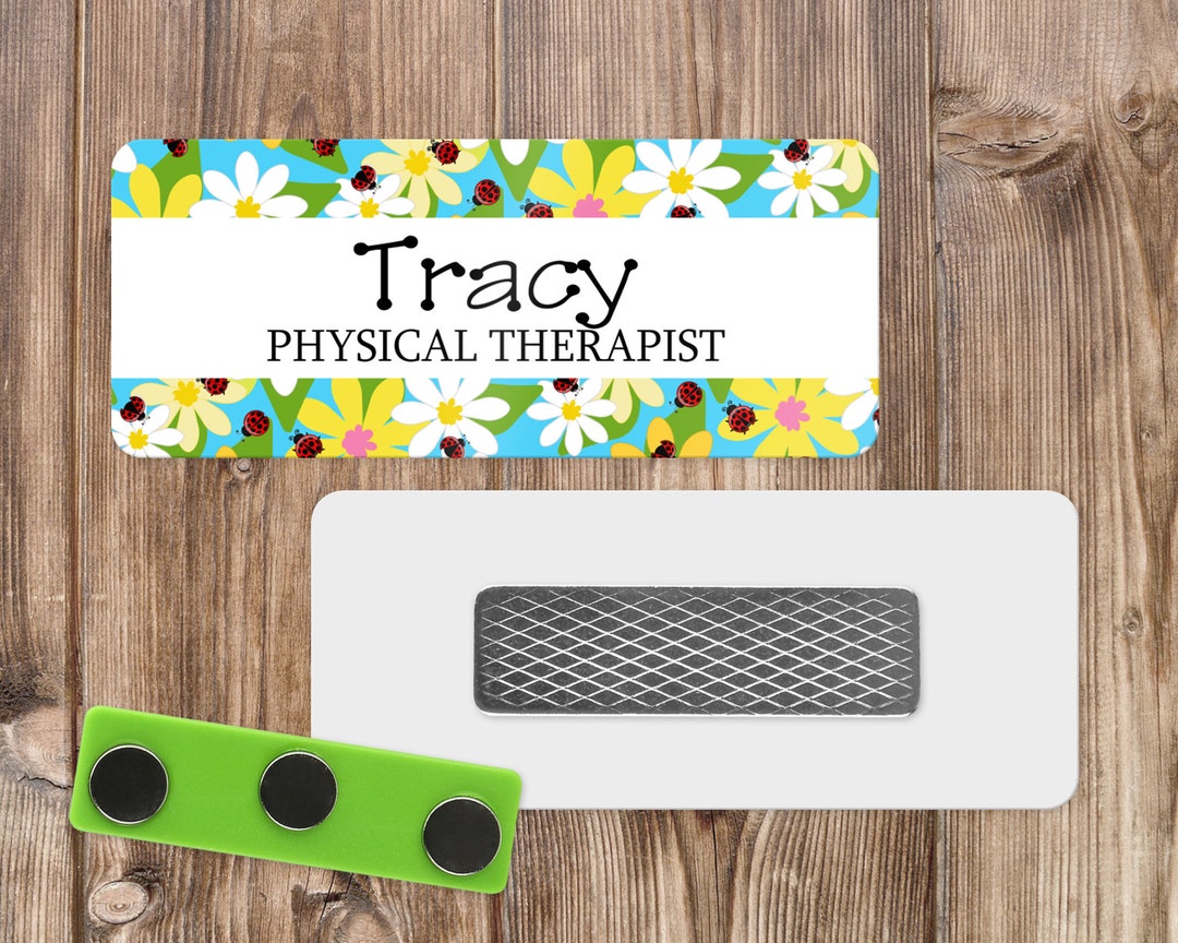 Ladybug Name Badge, Custom Name Tag, Magnetic or Pin Back - Etsy