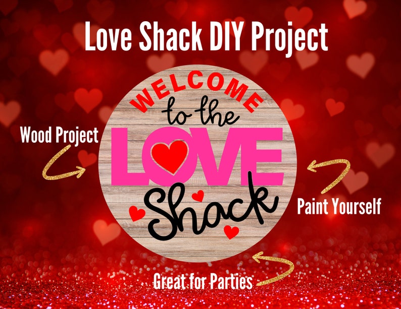 Love Shack Wood Door Hanger DIY Kit | Valentine's Day Home Decor - Etsy