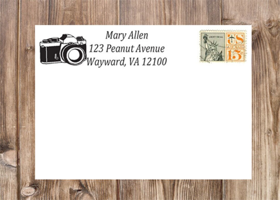 Personalized Camera Return Address Stamp: Photographer Gift - Etsy