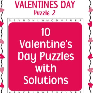 Valentines Day Word Find. Pages of Heart-themed Puzzles for Kids ...