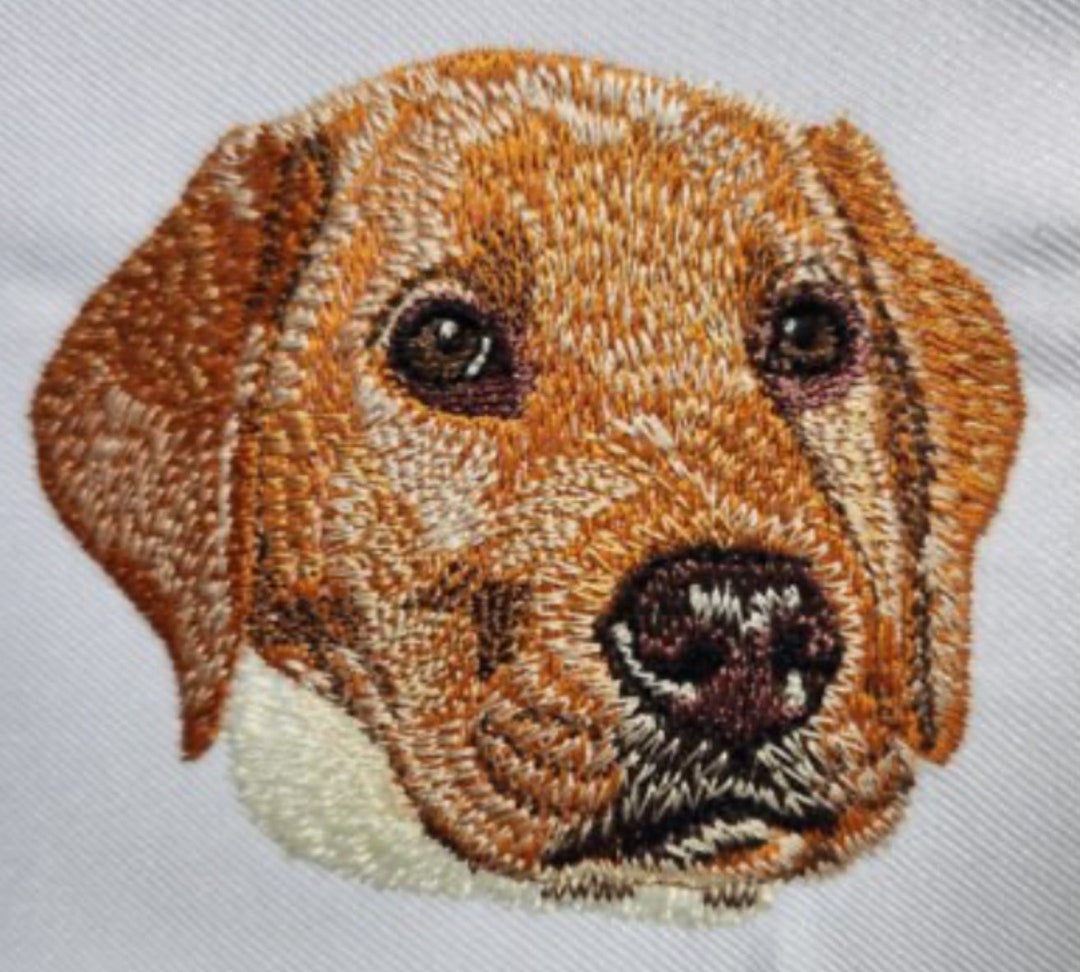 Red Labrador Retriever Embroidery Digital Download. Digitized, Machine ...