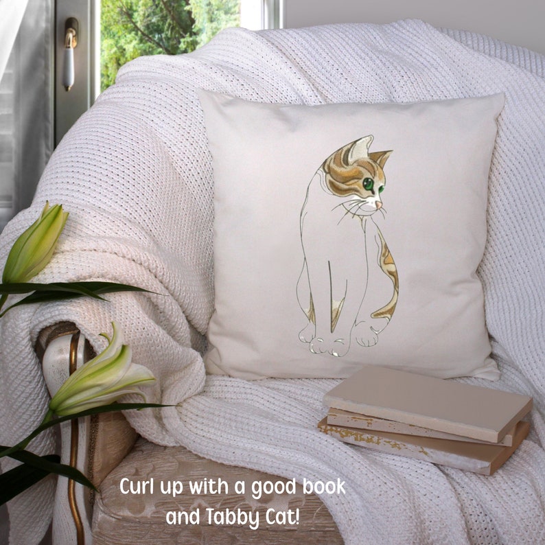 Tabby Cat Machine Embroidery Design. Embroidery Pattern, Design ...