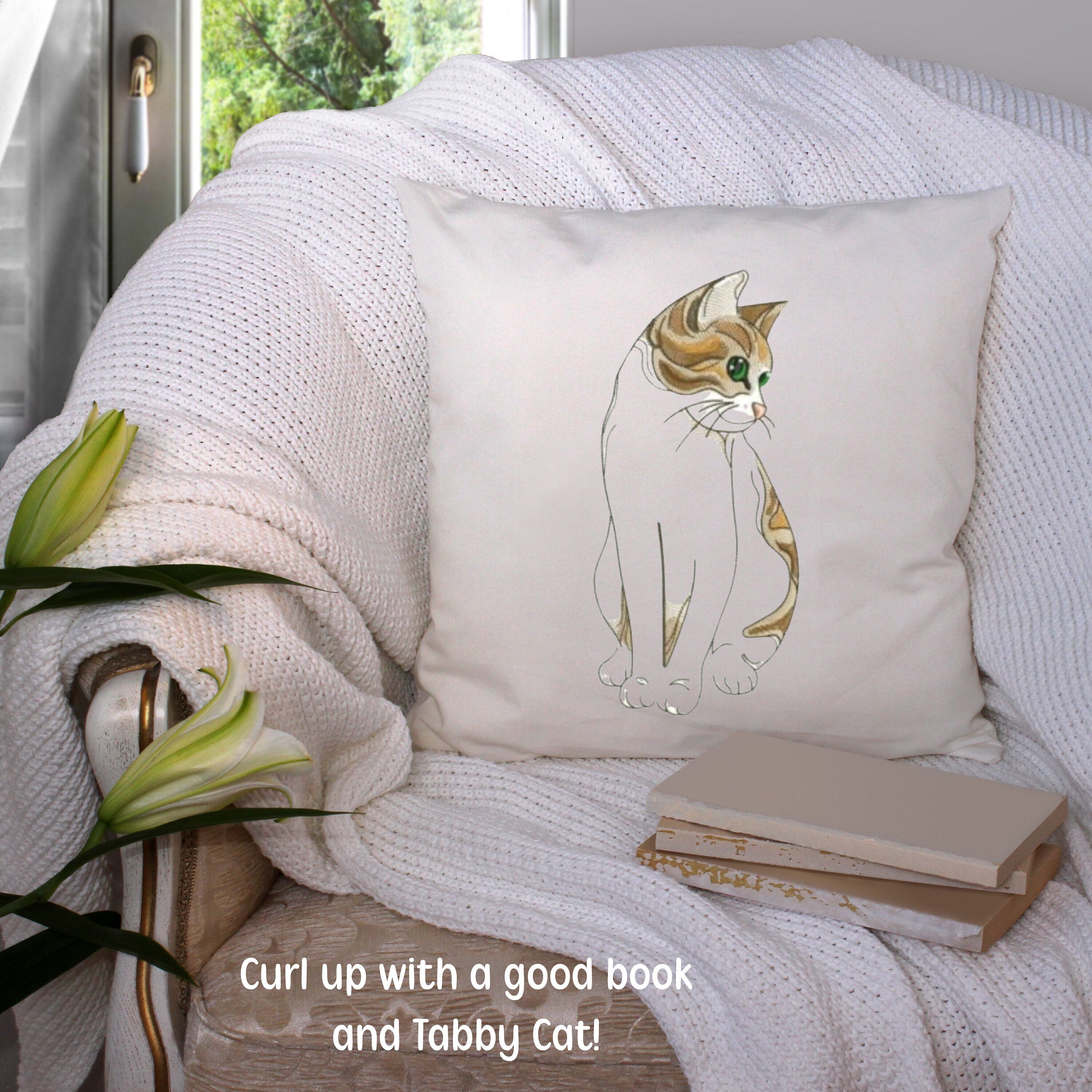 Tabby Cat Machine Embroidery Design. Embroidery Pattern, Design ...