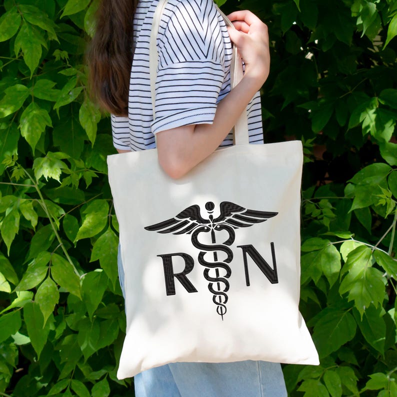RN Machine Embroidery Design - Nurse Pattern for Scrubs, Totes, Gifts ...