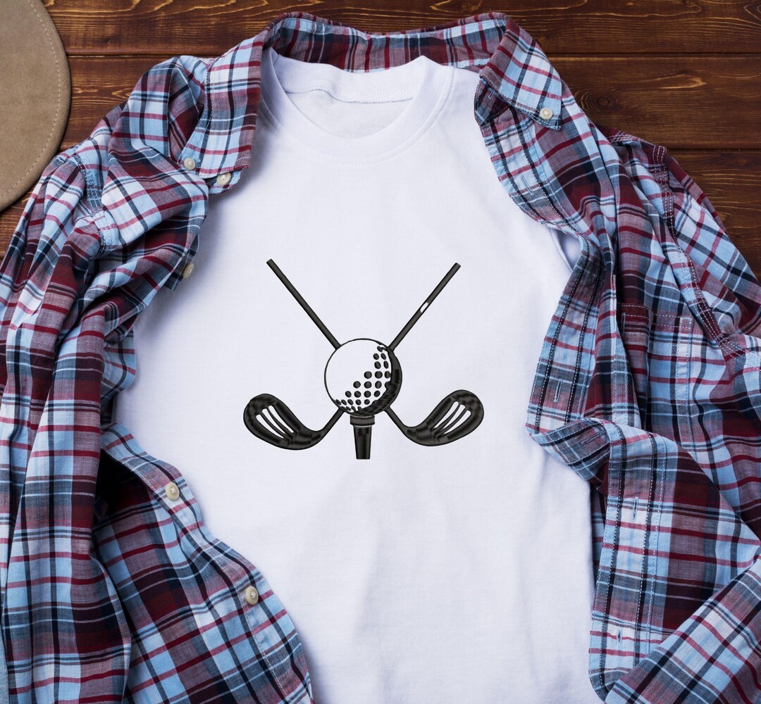 Golfer Machine Embroidery Design With Golf Clubs and Ball – 8 Formats ...