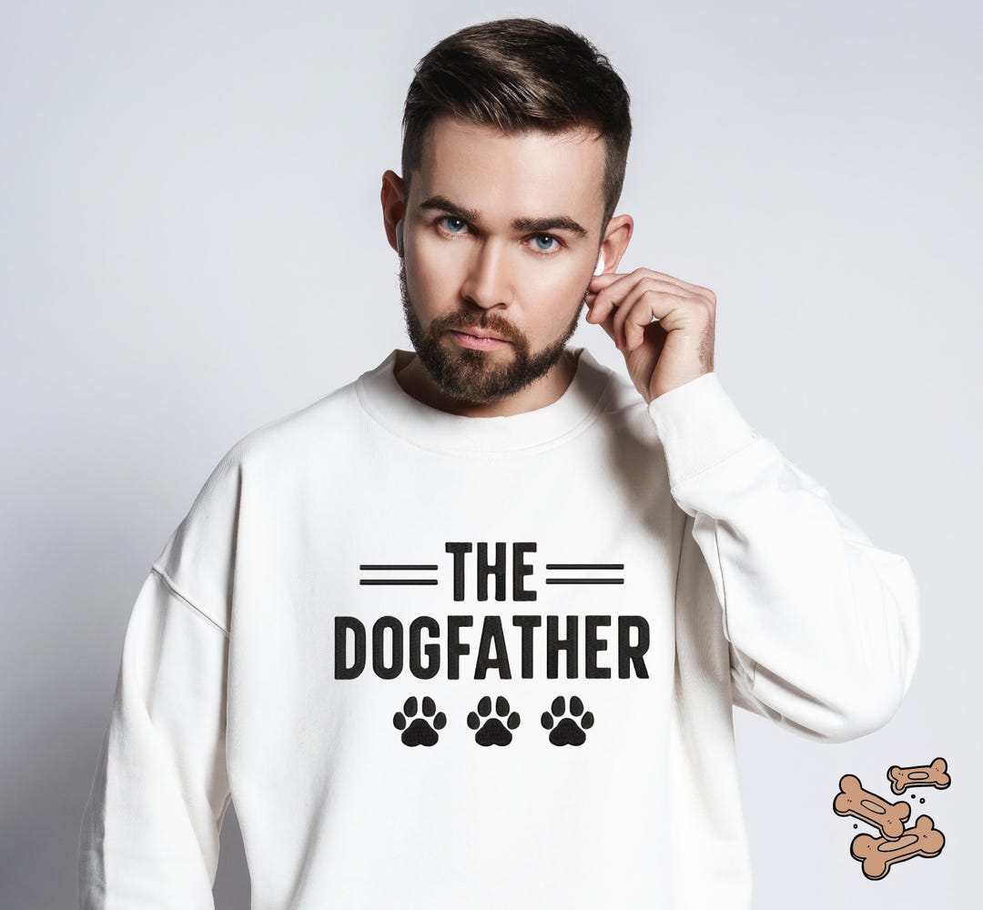Dog Father Machine Embroidery Design for Dog Dads – Paw Print Gift for ...