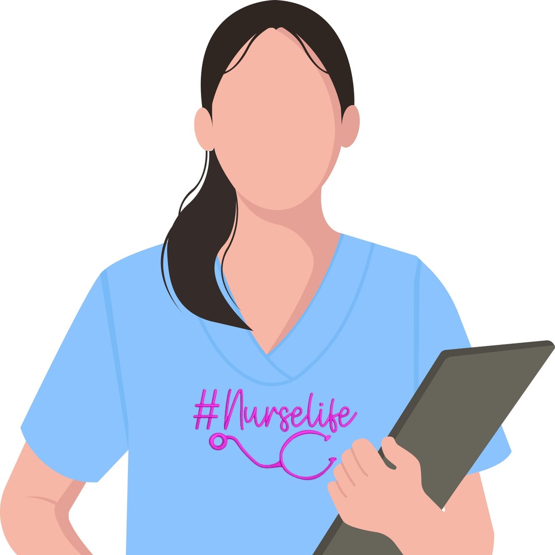 Nurse Life Embroidery Design With Stethoscope Graphic – Perfect for ...