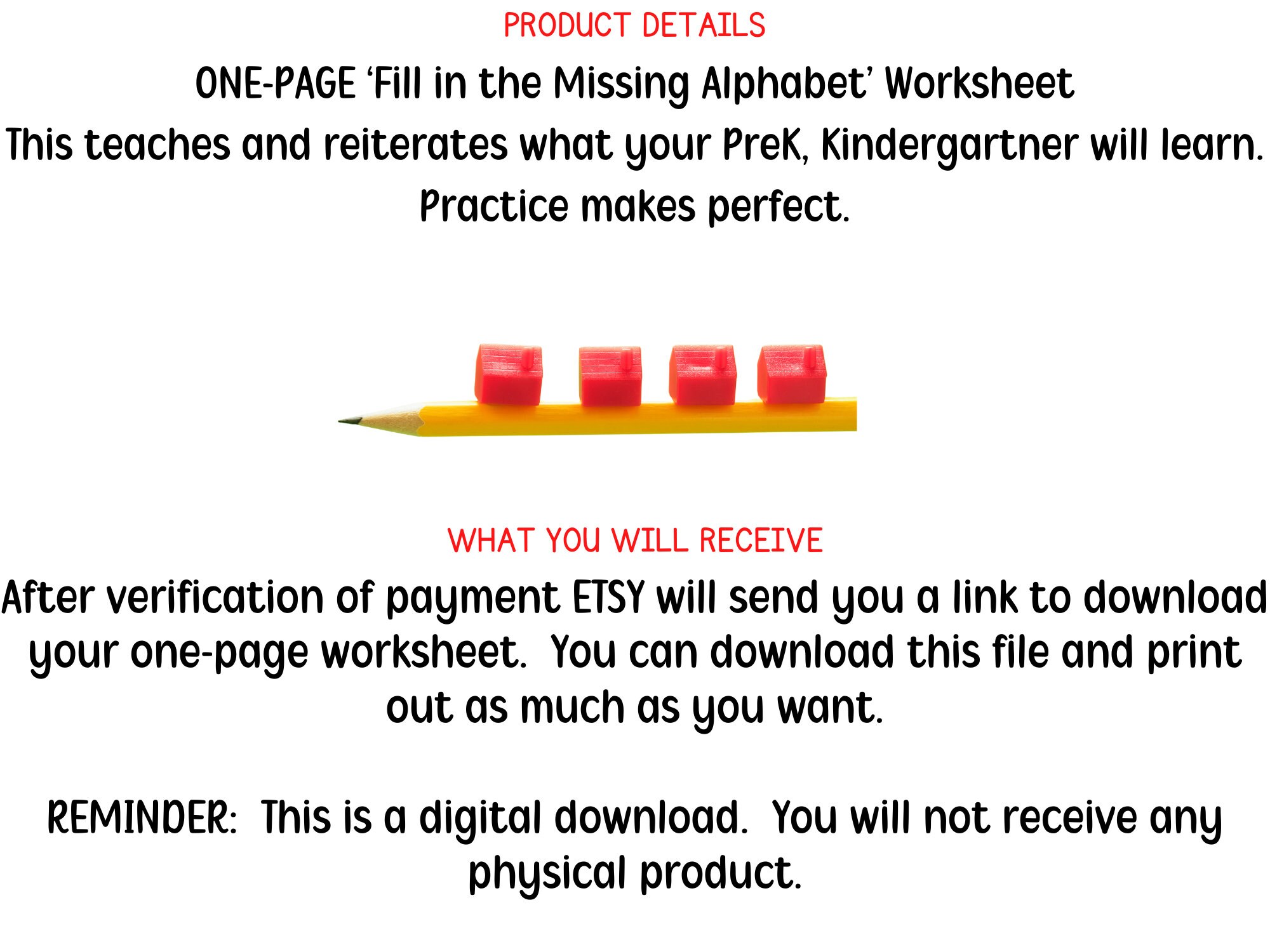 Find the Missing Alphabet, 1 Page Worksheet to Help Learn and Reinforce ...