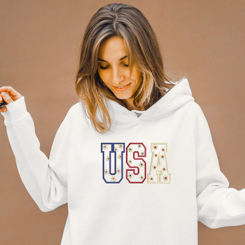 USA Applique Embroidery Design – Patriotic Machine Stitch Pattern for ...