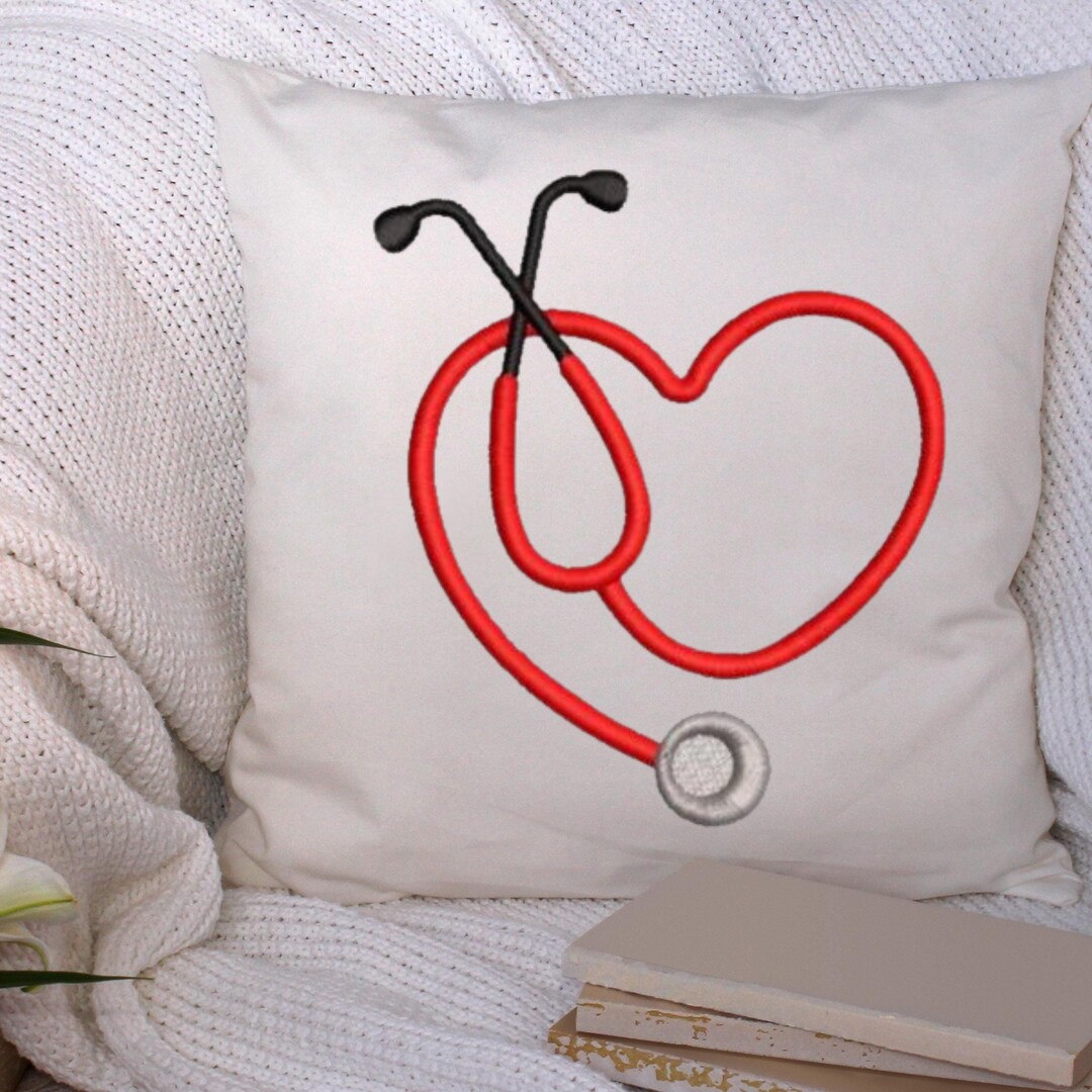 Stethoscope Embroidery Machine Design, Medical Doctor Nurse Digital ...