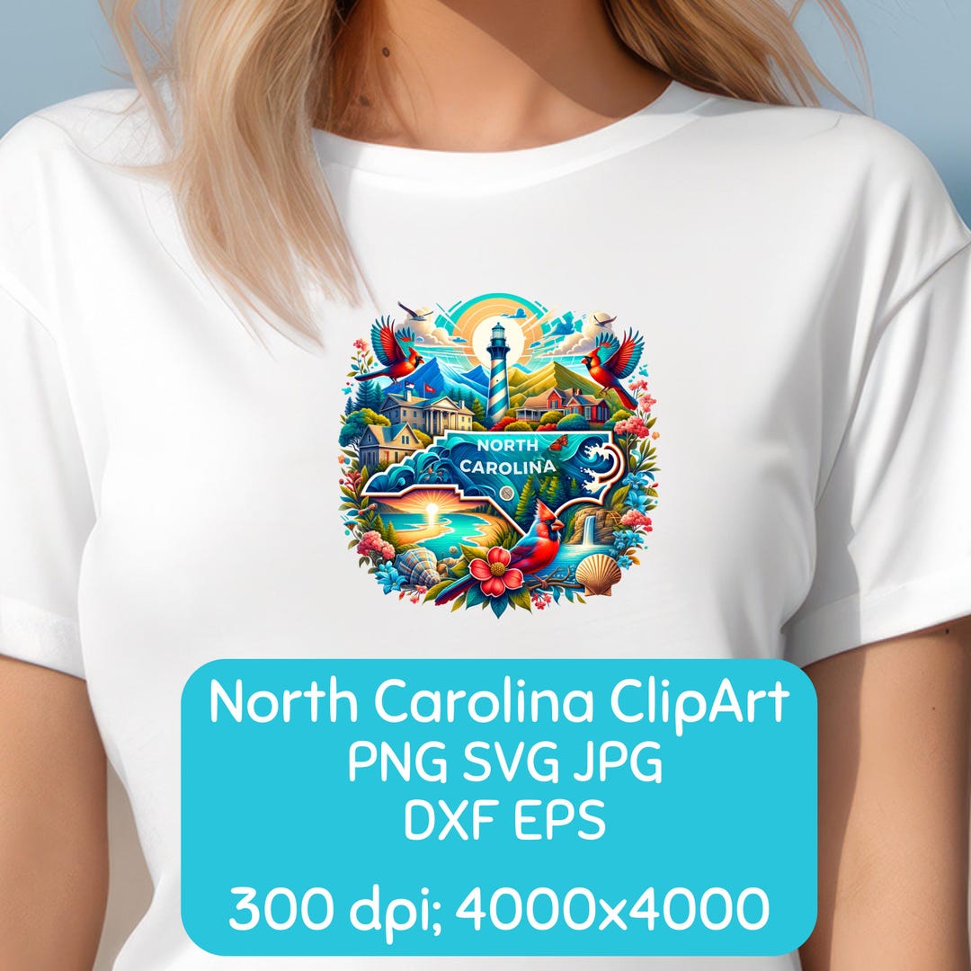 North Carolina Clipart Png, Svg, Jpg. Tar Heel State Graphics for ...