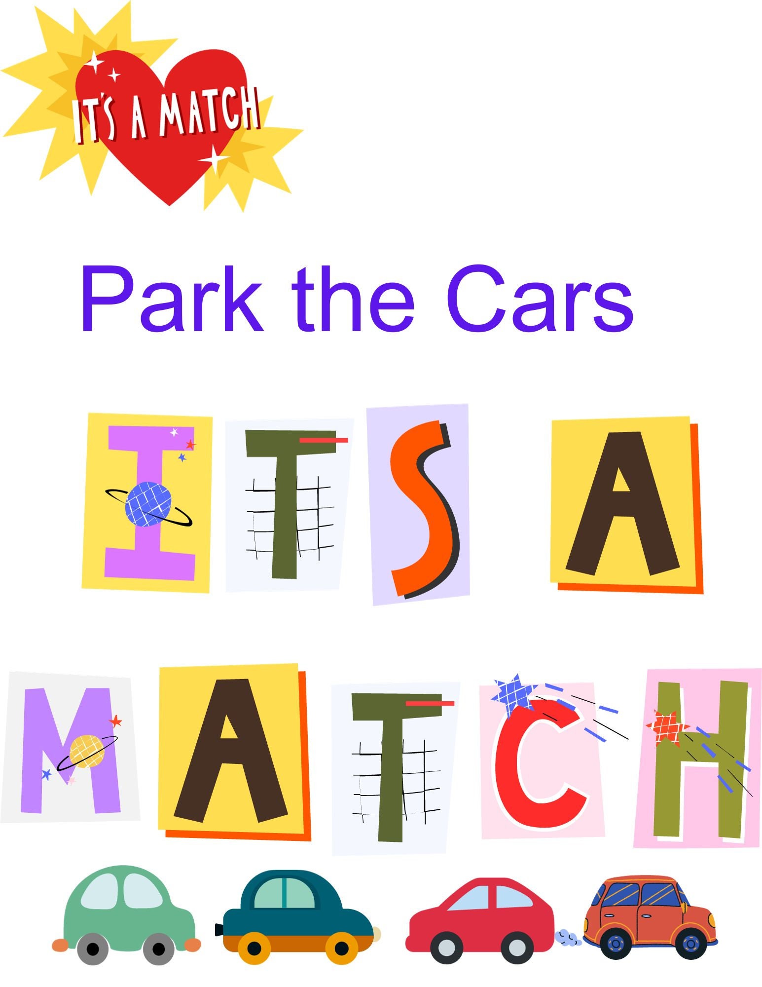 This Car Coloring Match Activity Sheet is Designed to Teach - Etsy