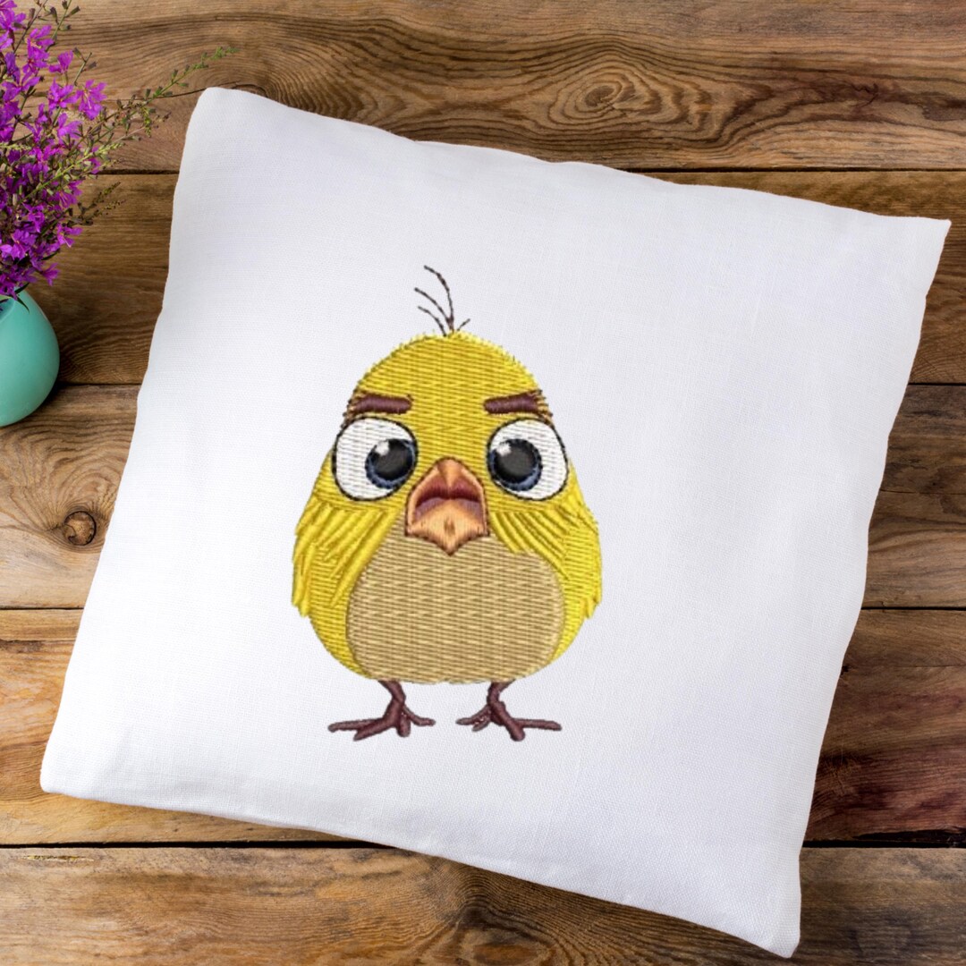 Cartoon Canary Bird Machine Embroidery Design. Digital Blueprint for ...