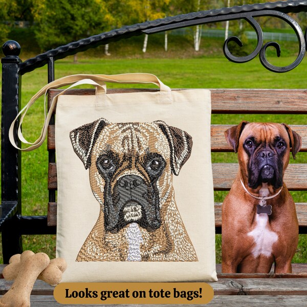 Boxer Dog Embroidery - Etsy