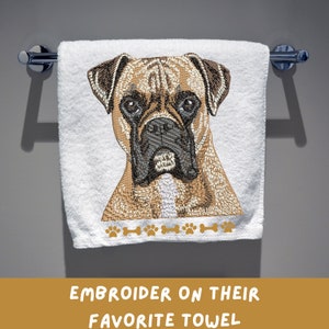 BOXER Dog Embroidery Design. Machine Embroidery. Dog Lover Birthday ...