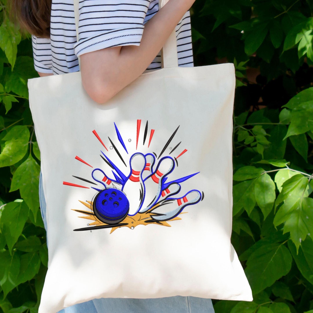 Bowling Machine Embroidery Design With Striking Pins and Ball - Perfect ...