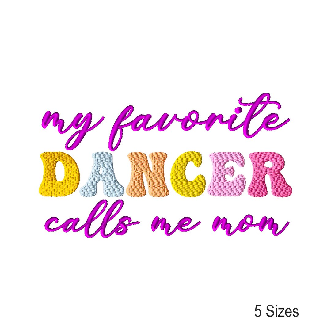 Dance Mom Machine Embroidery Design: Sports Instant Download (5 Sizes ...