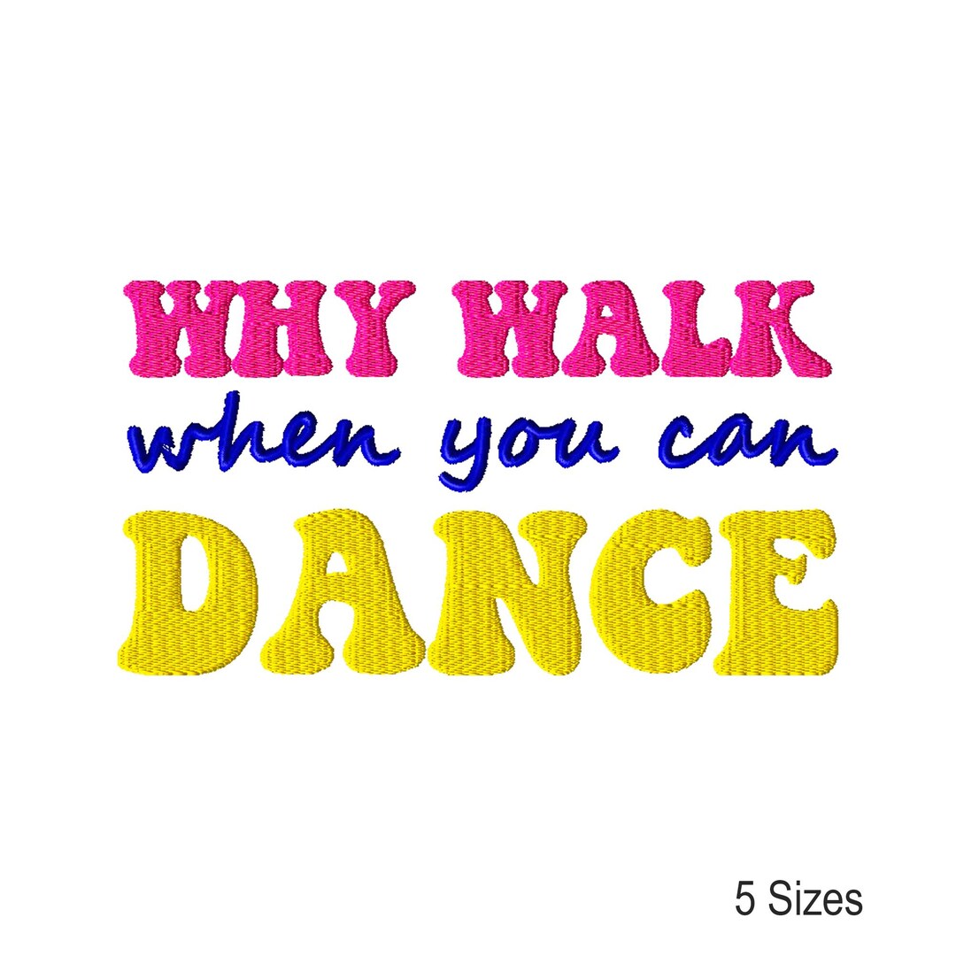 Dance Machine Embroidery Design: Sports Instant Download (5 Sizes). - Etsy