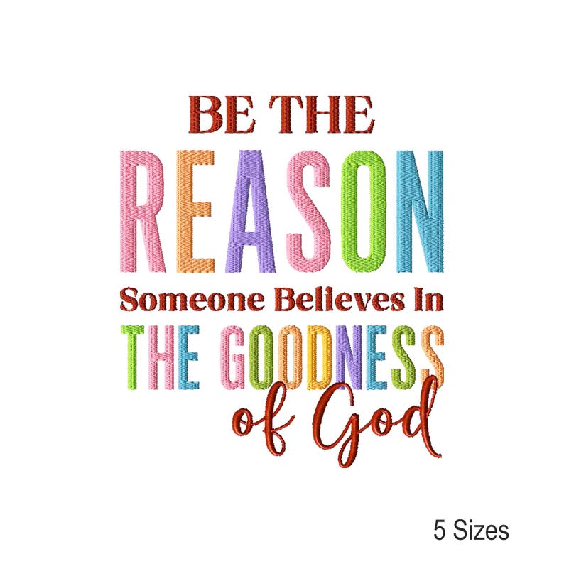 Christian Machine Embroidery Design: Word Art Instant Download (5 Sizes ...