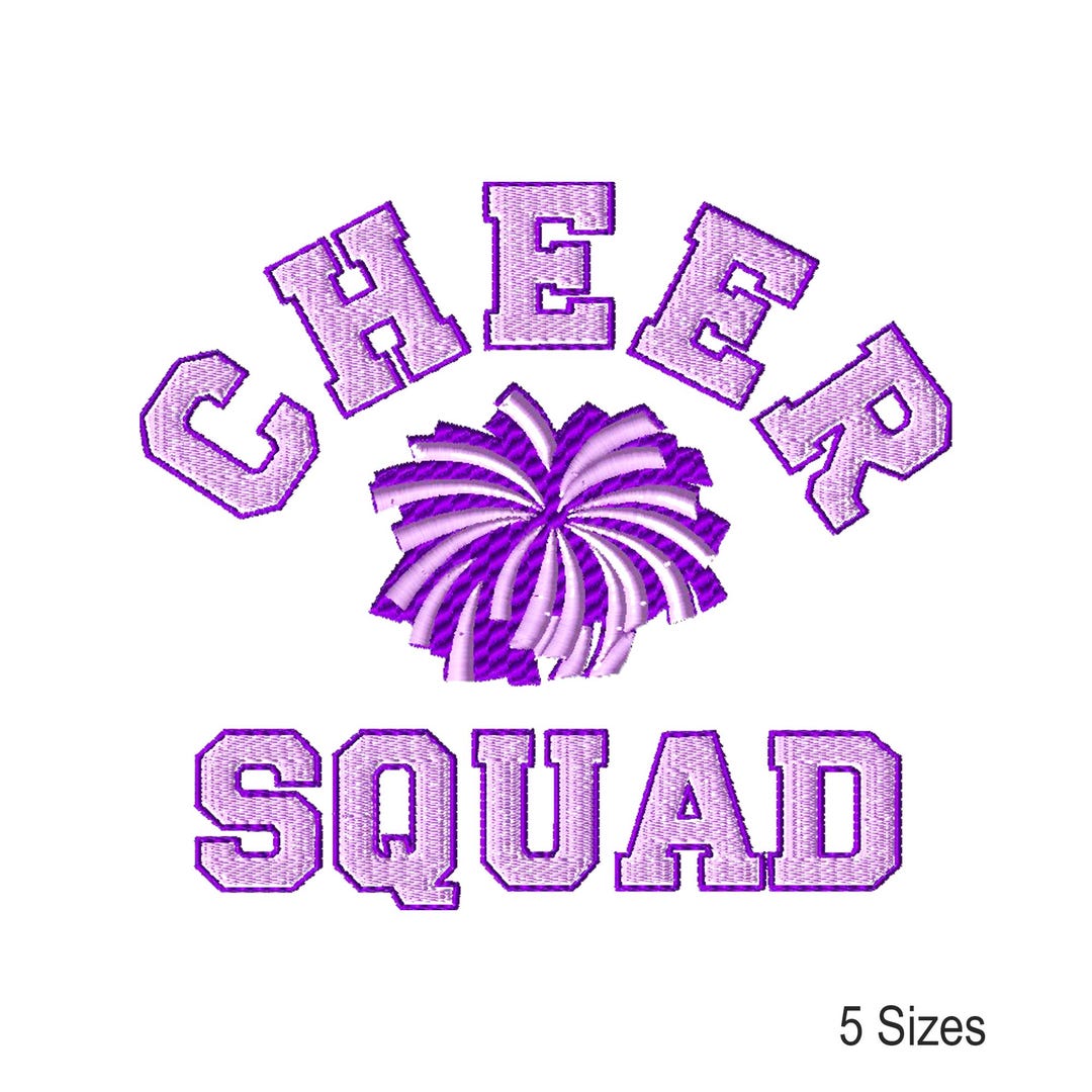 Cheer Squad Machine Embroidery Design: Sports Instant Download ...