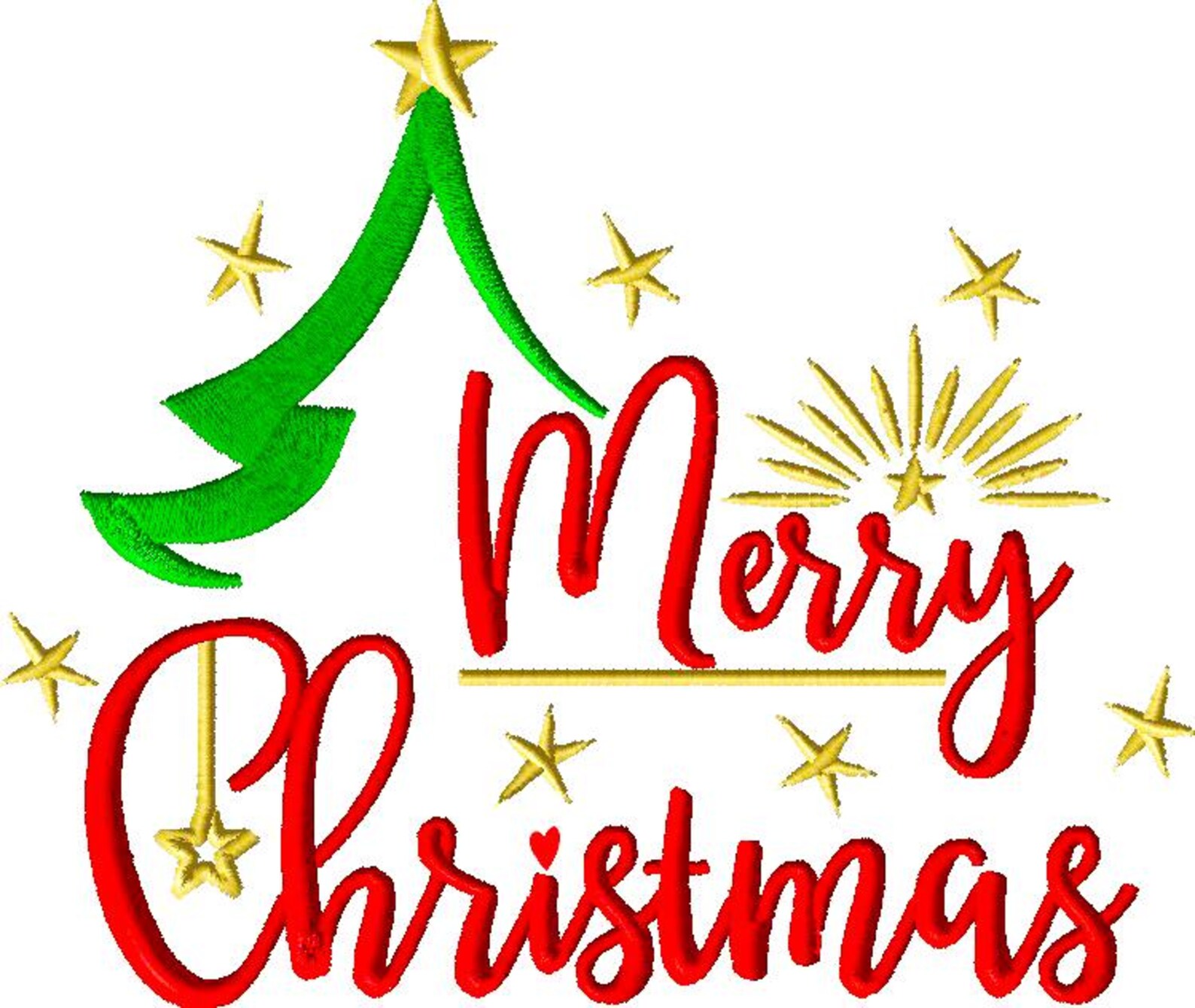 Merry Christmas Holiday Machine Embroidery Design: Instant Download (5 ...