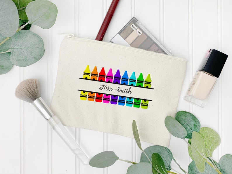 Crayon Split Frame Embroidery Design, Teacher Gift (instant Download ...