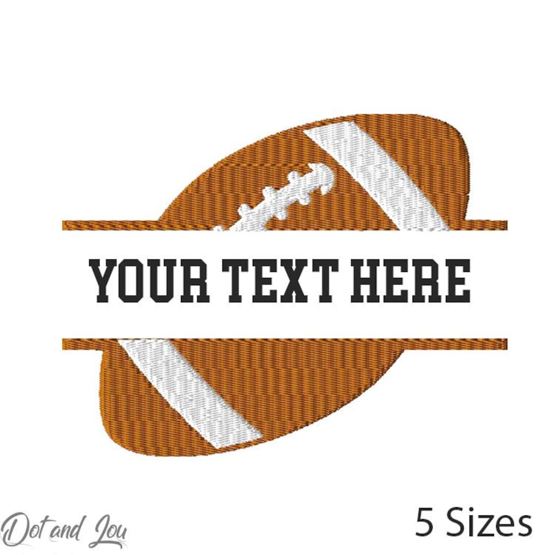 Football Split Monogram Frame Machine Embroidery Design in 5 Sizes - Etsy