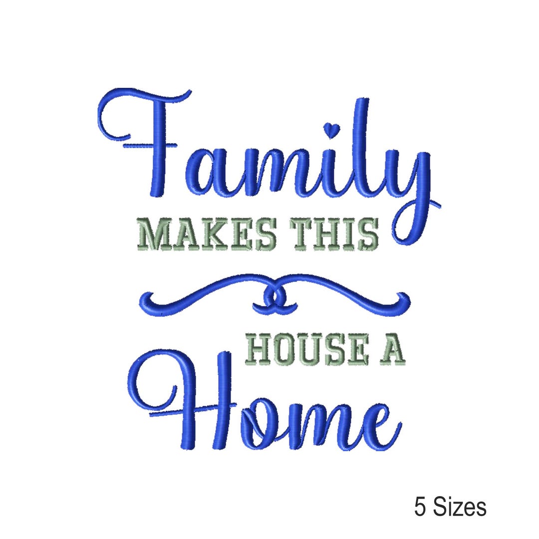 Family Machine Embroidery Design: Word Art Instant Download Embroidery ...