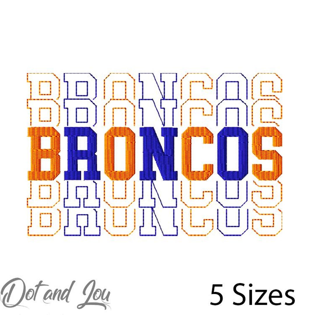 Denver Broncos Inspired Embroidery Design, Football Embroidery Design ...