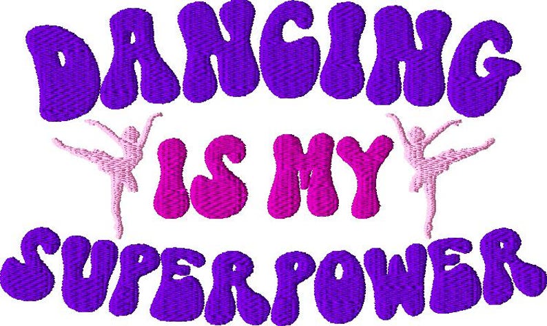 Dance Machine Embroidery Design: Dance Vibes, Instant Download (5 Sizes ...