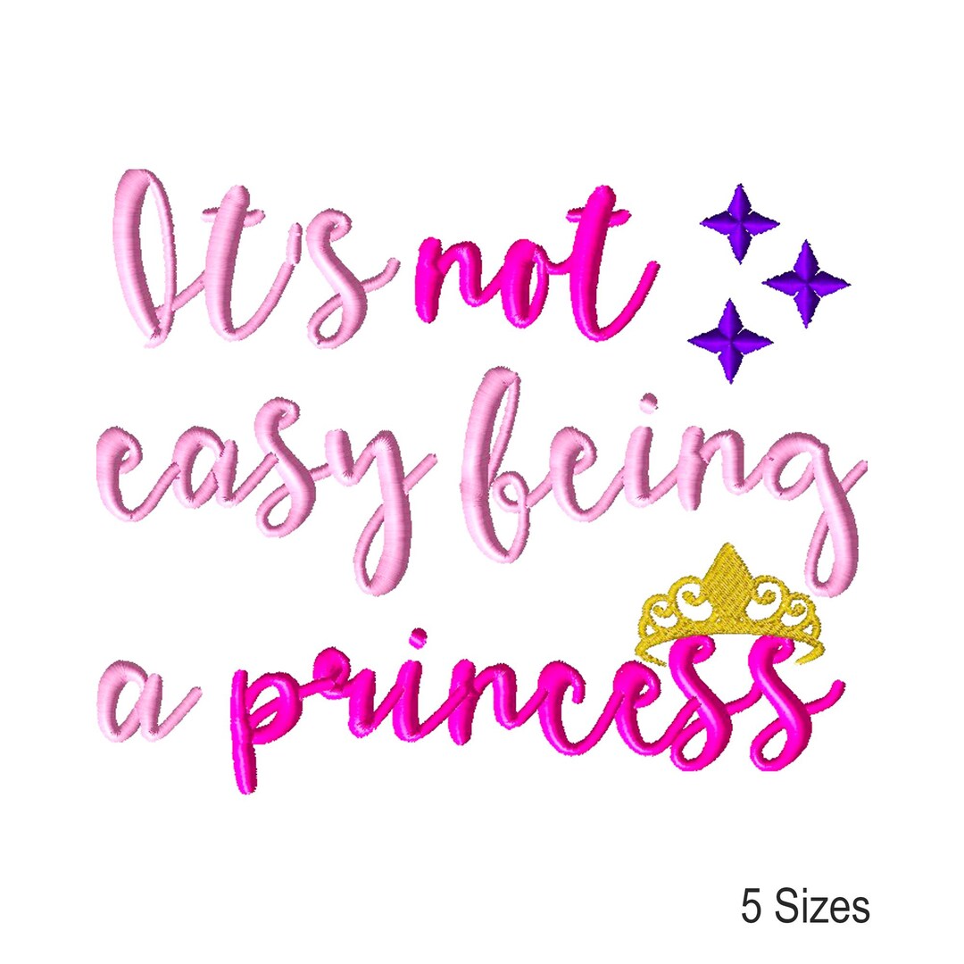 Princess Machine Embroidery Design: Word Art Instant Download (5 Sizes ...