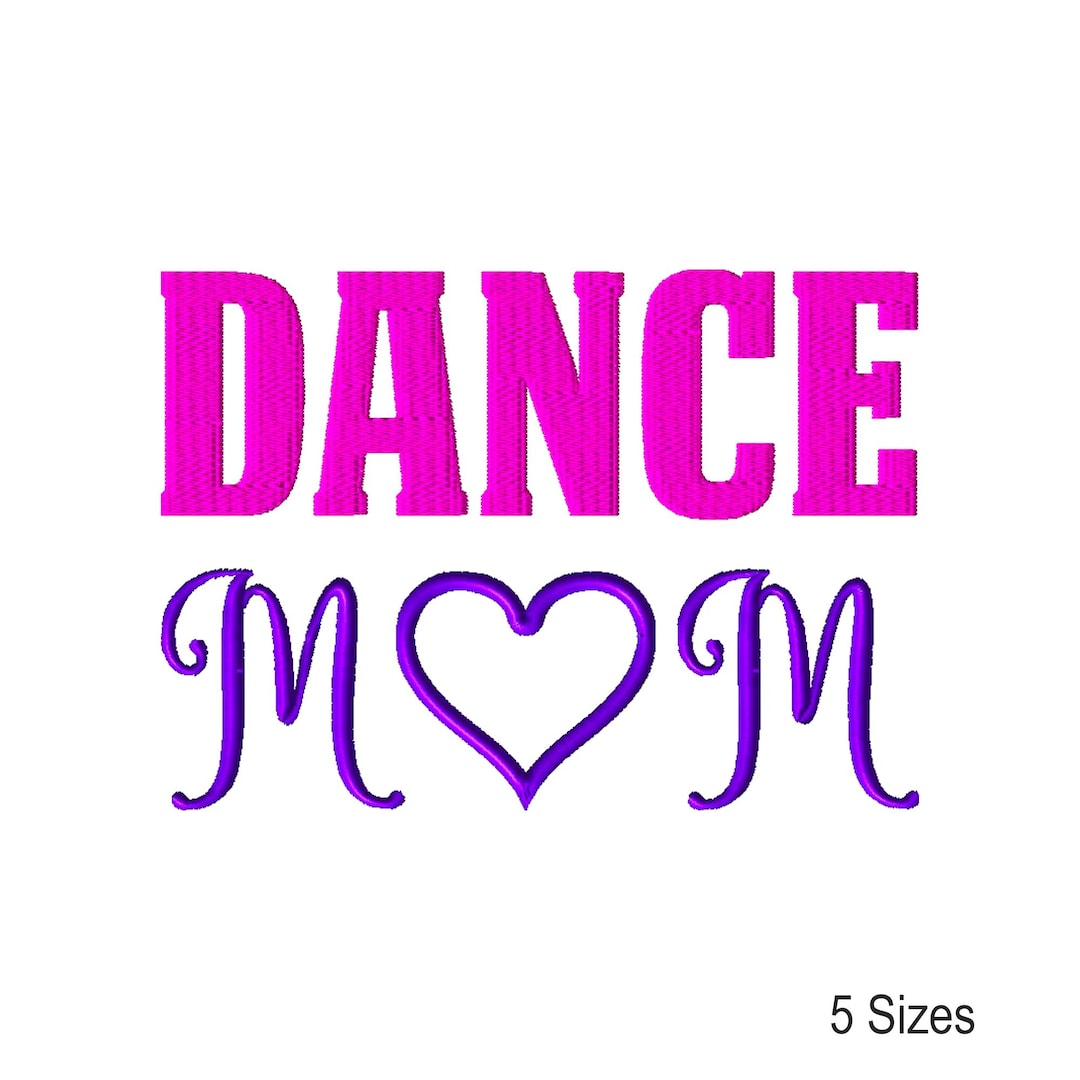 Dance Mom Machine Embroidery Design: Sports Instant Download (5 Sizes ...