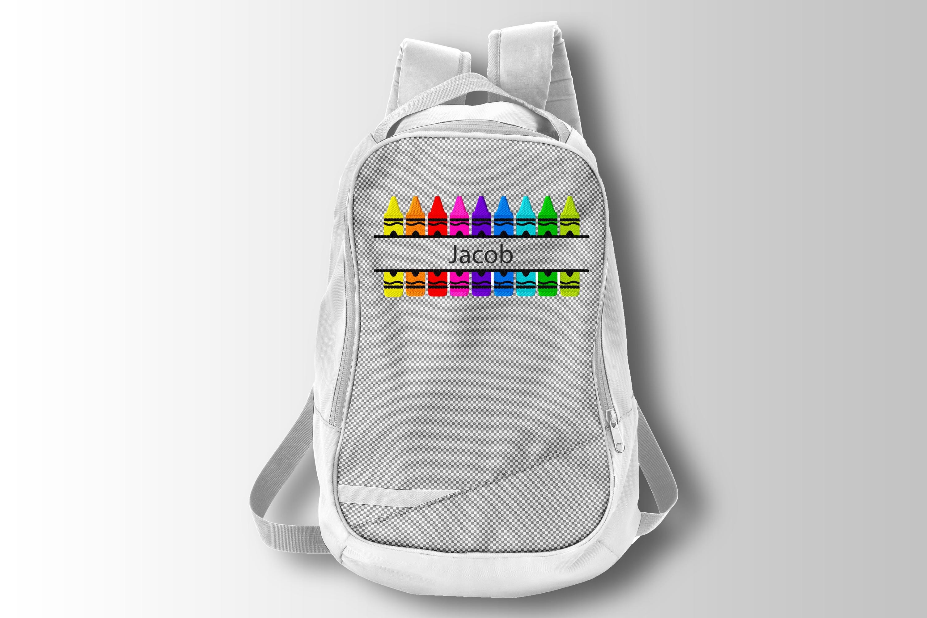 Crayon Split Frame Embroidery Design, Teacher Gift (instant Download ...