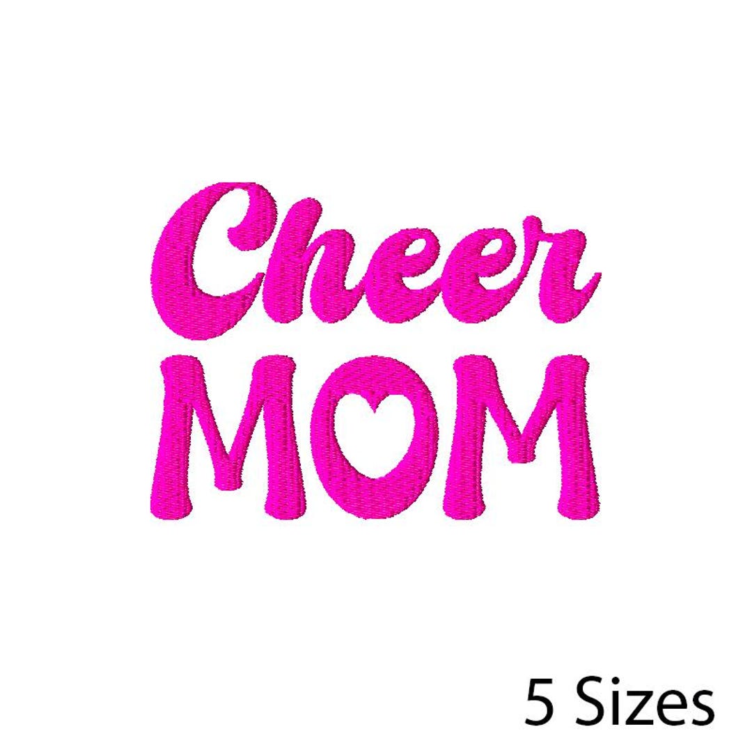 Cheer Mom Embroidery Design: Team Sports Applique (instant Download) - Etsy