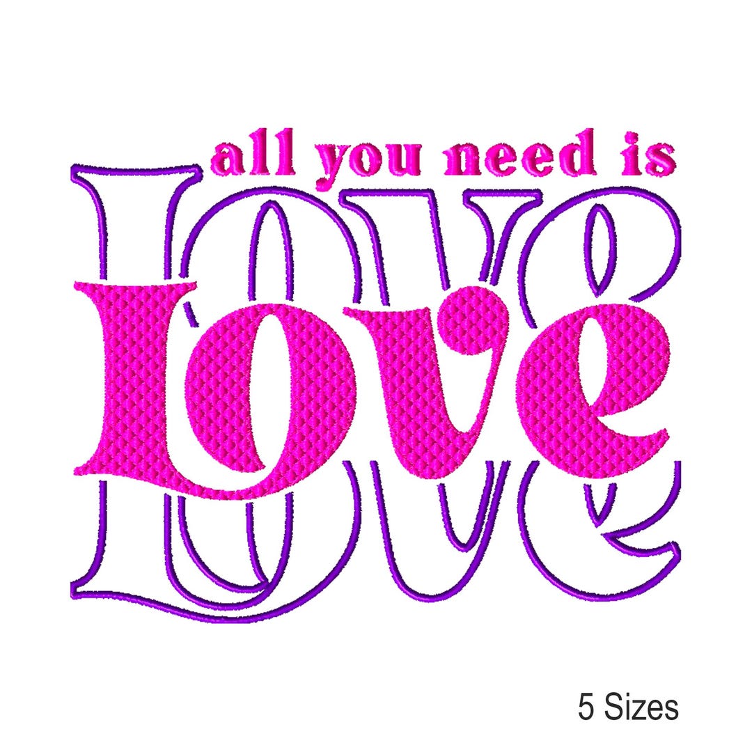 Valentine’s Machine Embroidery Design: Word Art Instant Download ...