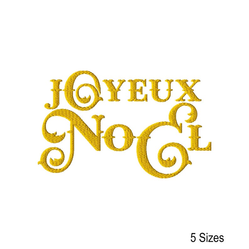 Christmas Machine Embroidery Design: Noel Instant Download Files in 5 ...