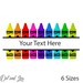 Crayon Split Frame Embroidery Design, Teacher Gift (instant Download ...