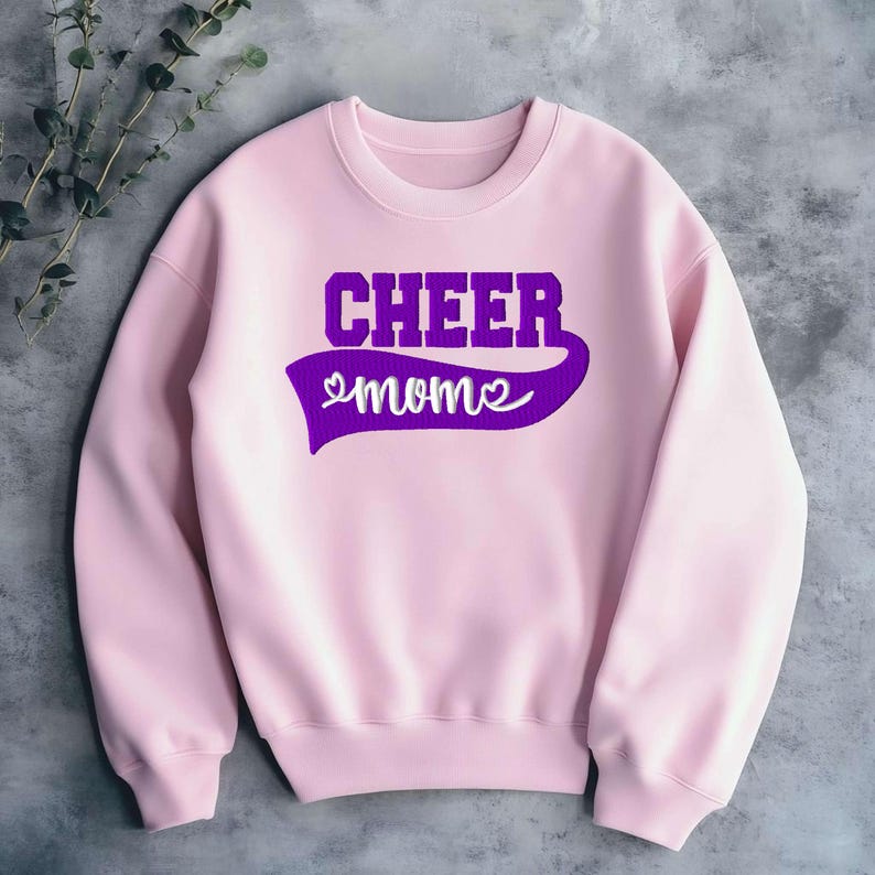 Cheer Mom Machine Embroidery Design: Sports Instant Download Embroidery ...
