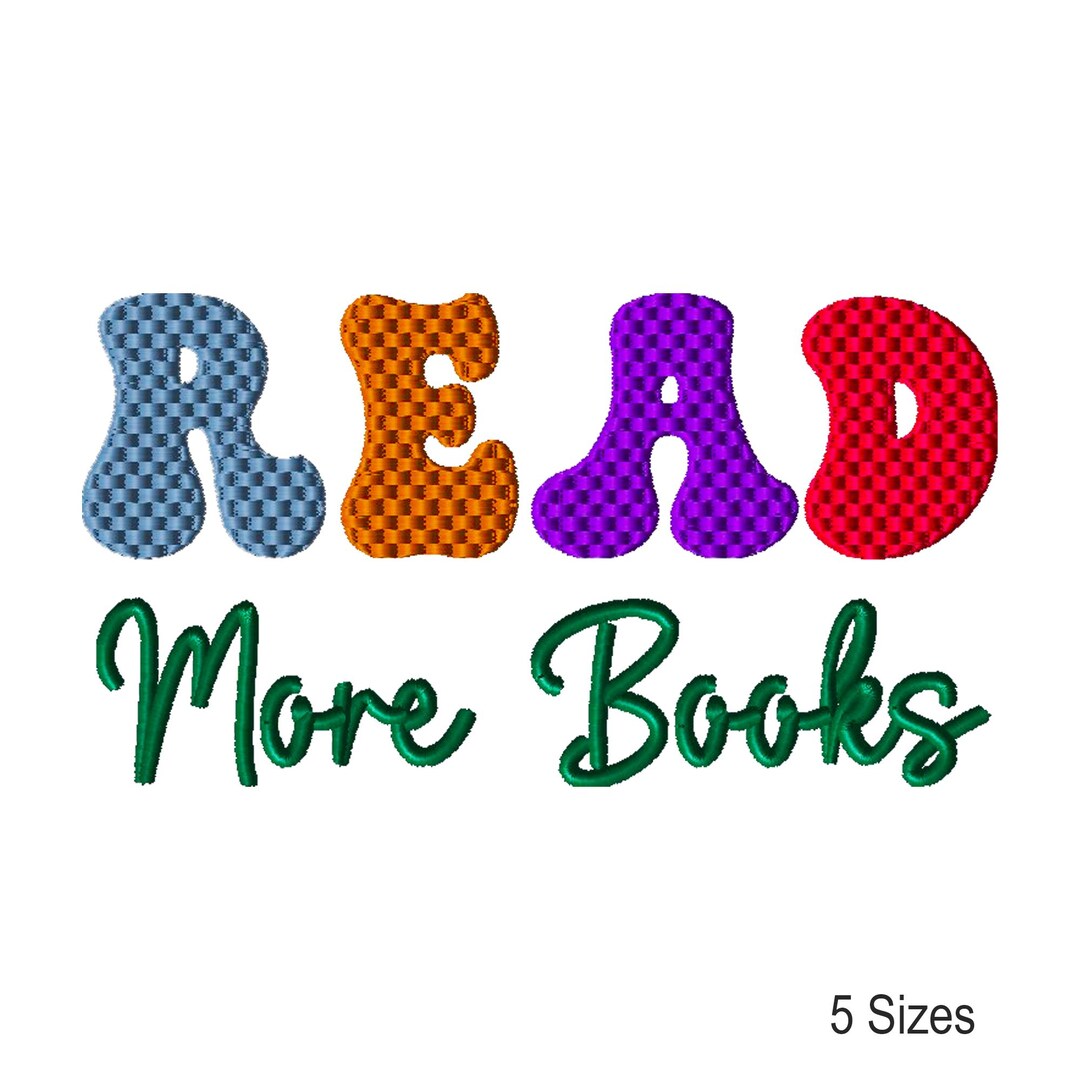 Reading Machine Embroidery Design: Word Art Instant Download Embroidery ...