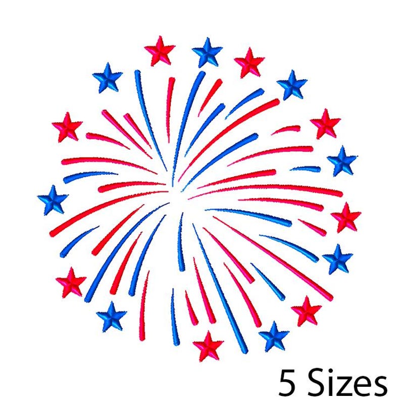 Firework Embroidery - Etsy