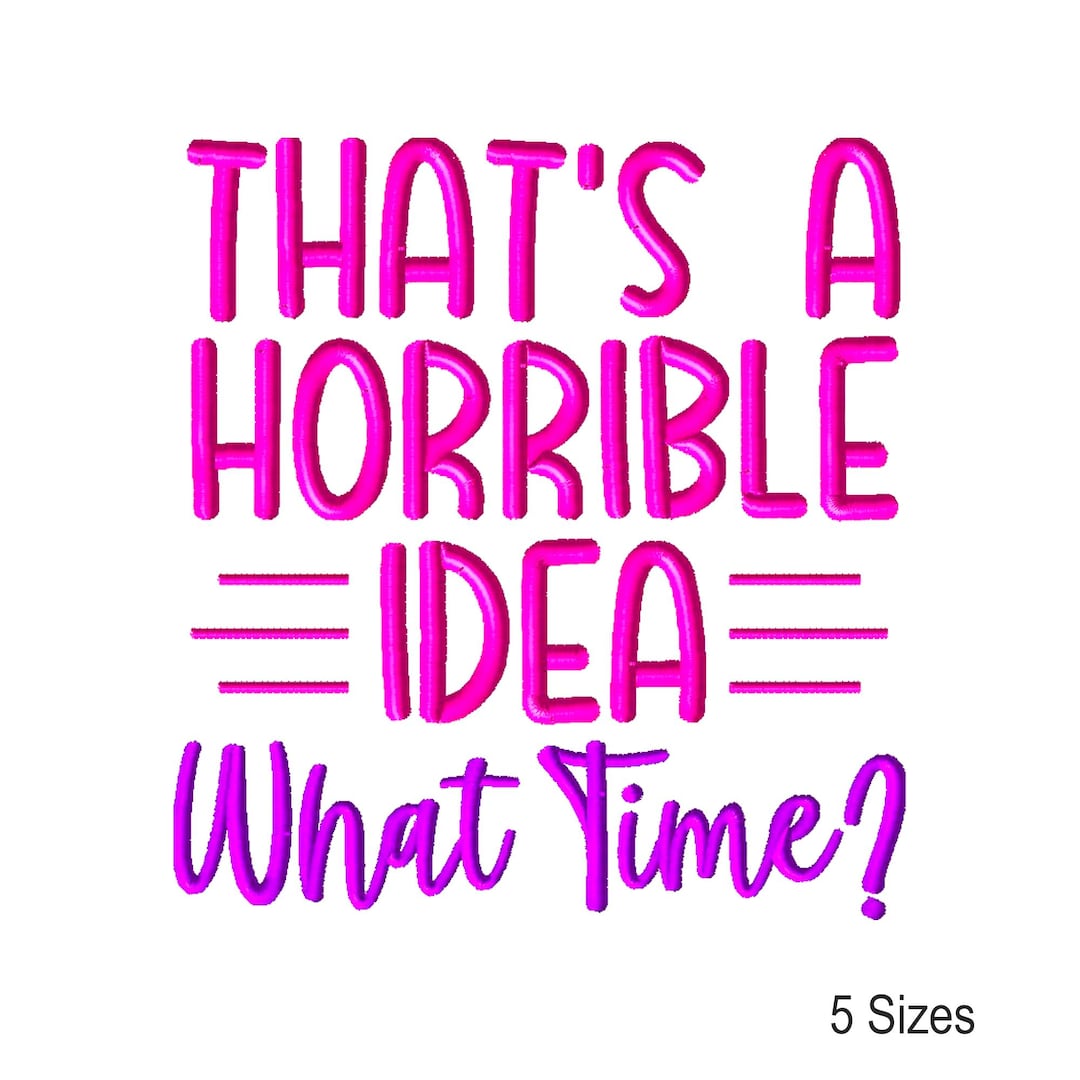 Funny Machine Embroidery Design: Humorous Word Art Instant Download ...