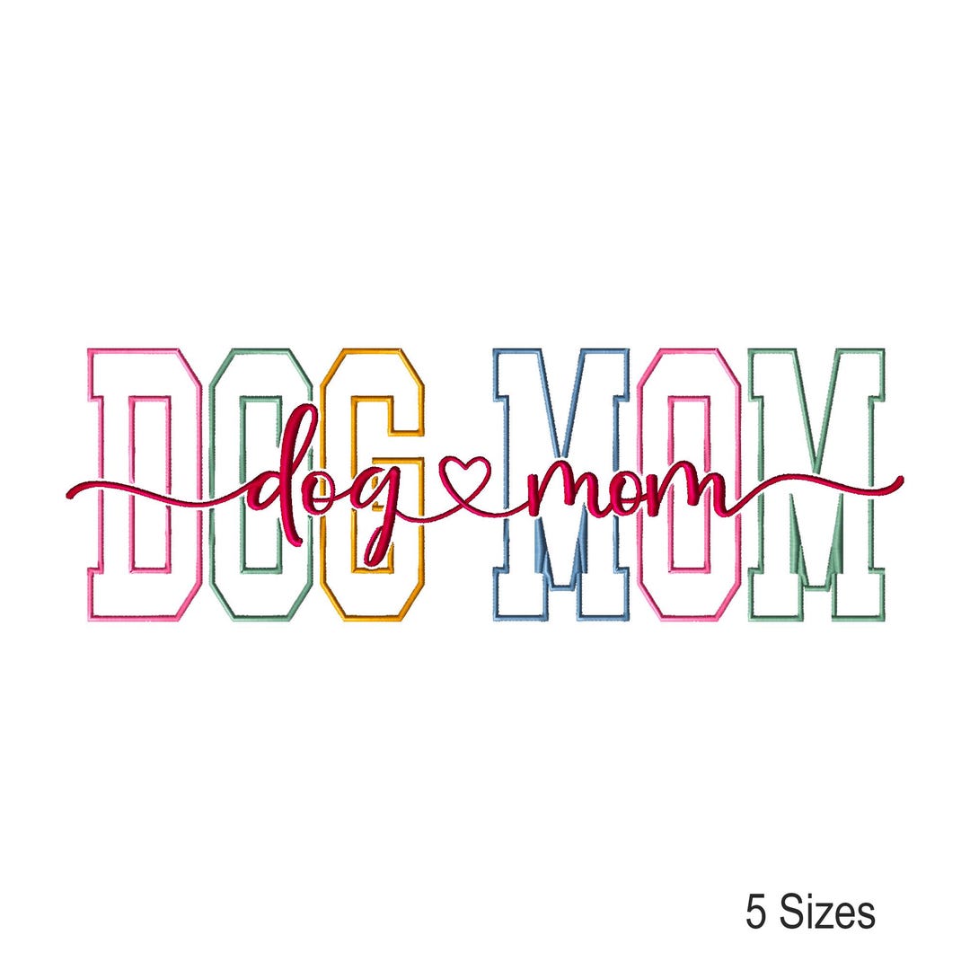 Dog Mom Machine Embroidery Design: Animal Instant Download Embroidery ...
